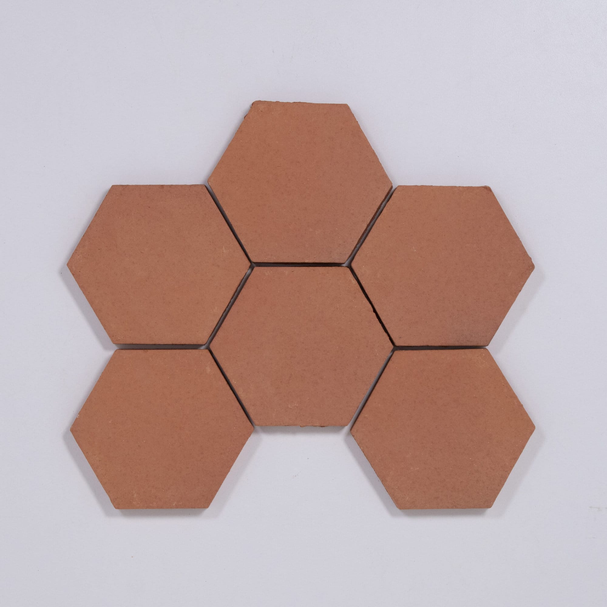 Natural Handmade Terracotta: Hexagon (4") Natural Red – Geon Tile