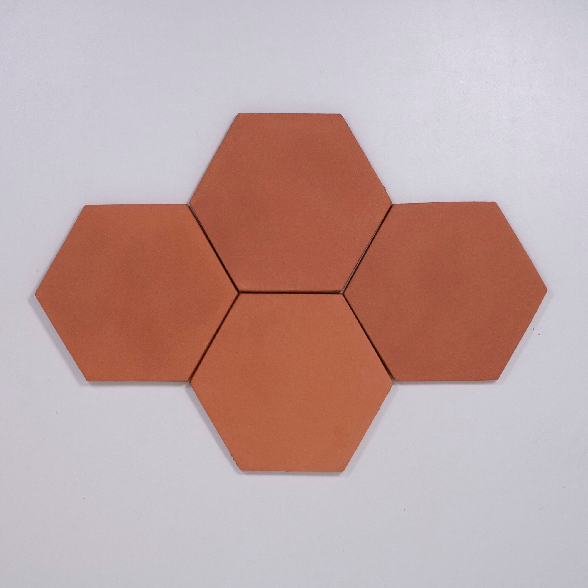 Natural Handmade Terracotta: Hexagon (8") Natural Red – Geon Tile