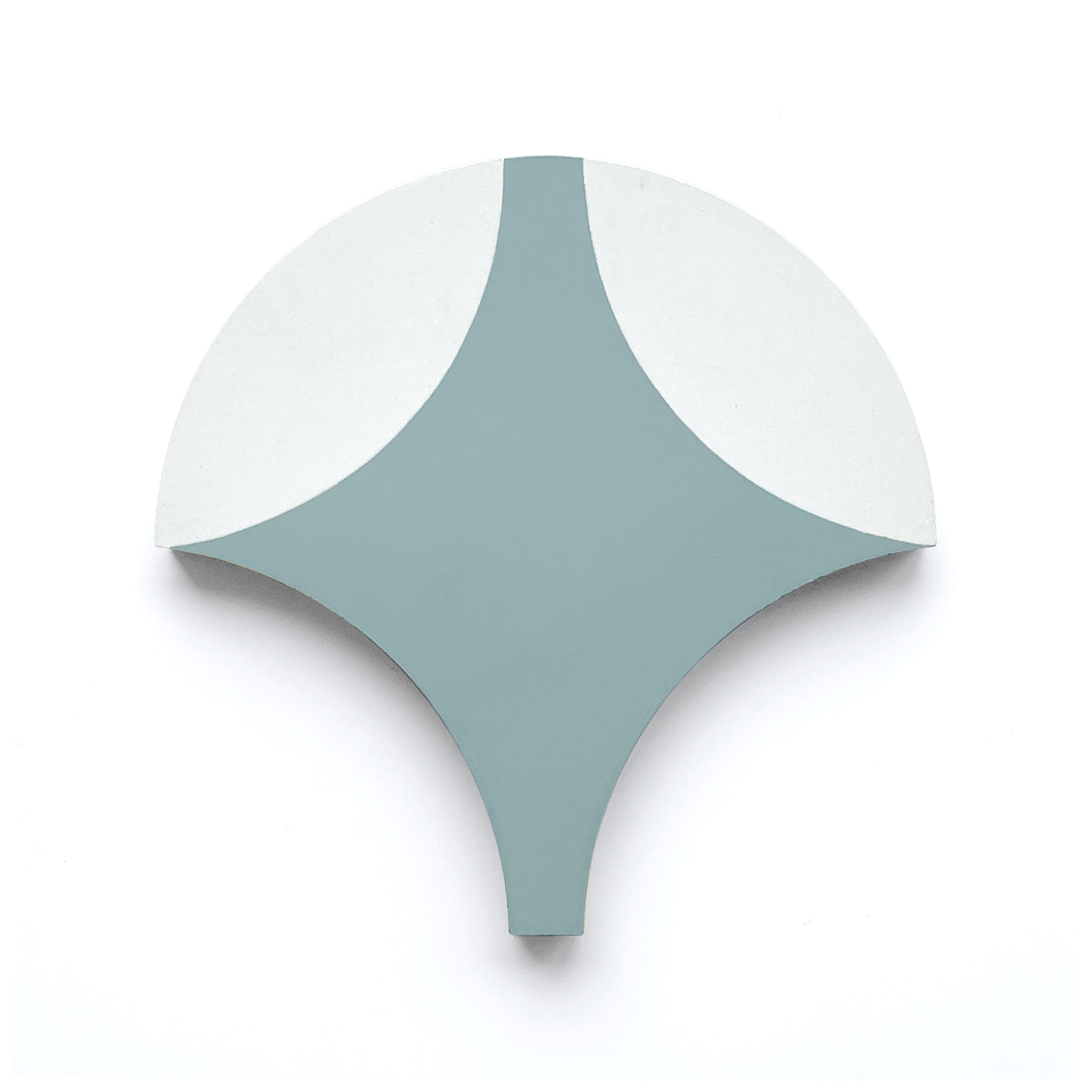 Sea Cirque Fan (8" x 8") Warm White/Sage – Geon Tile