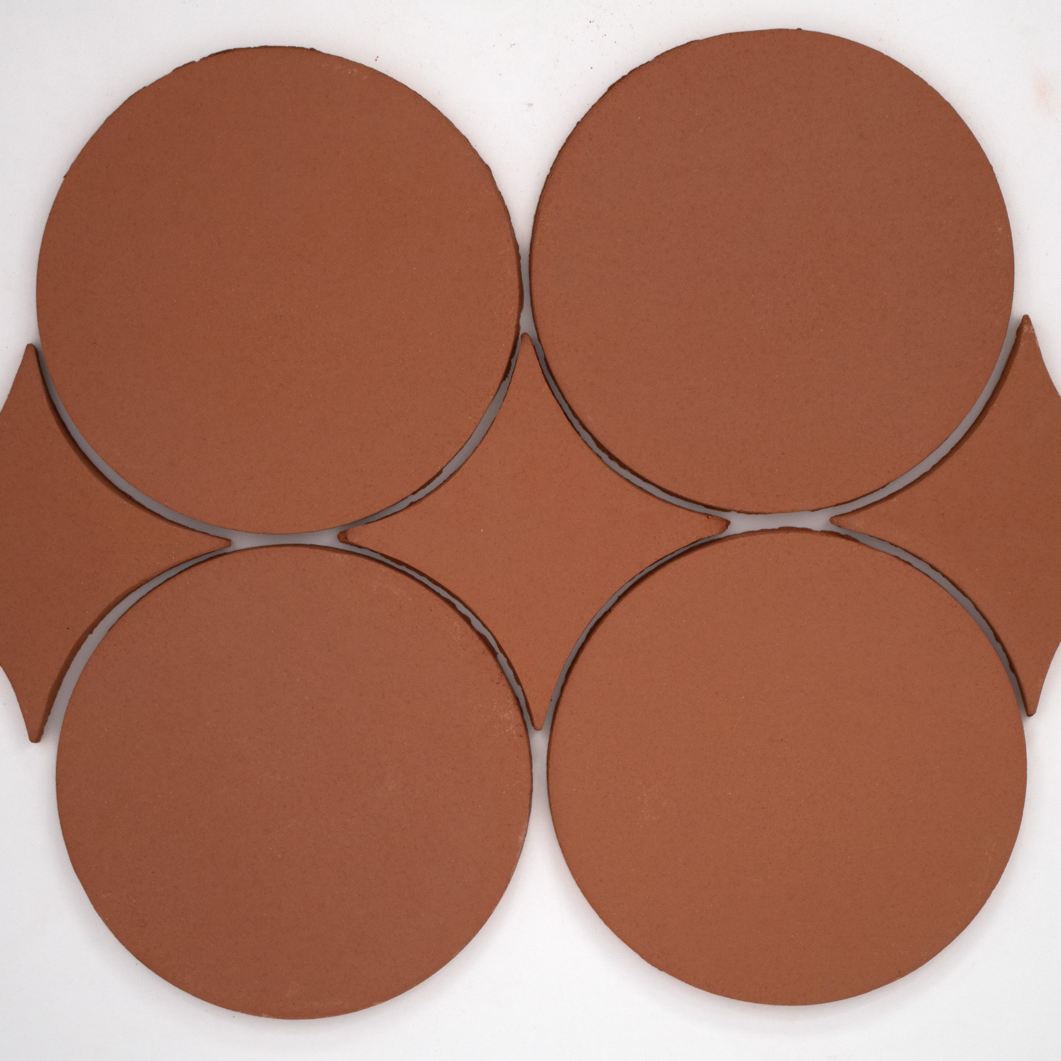 Natural Handmade Terracotta: Circle & Losange (8") Traditional Red ...